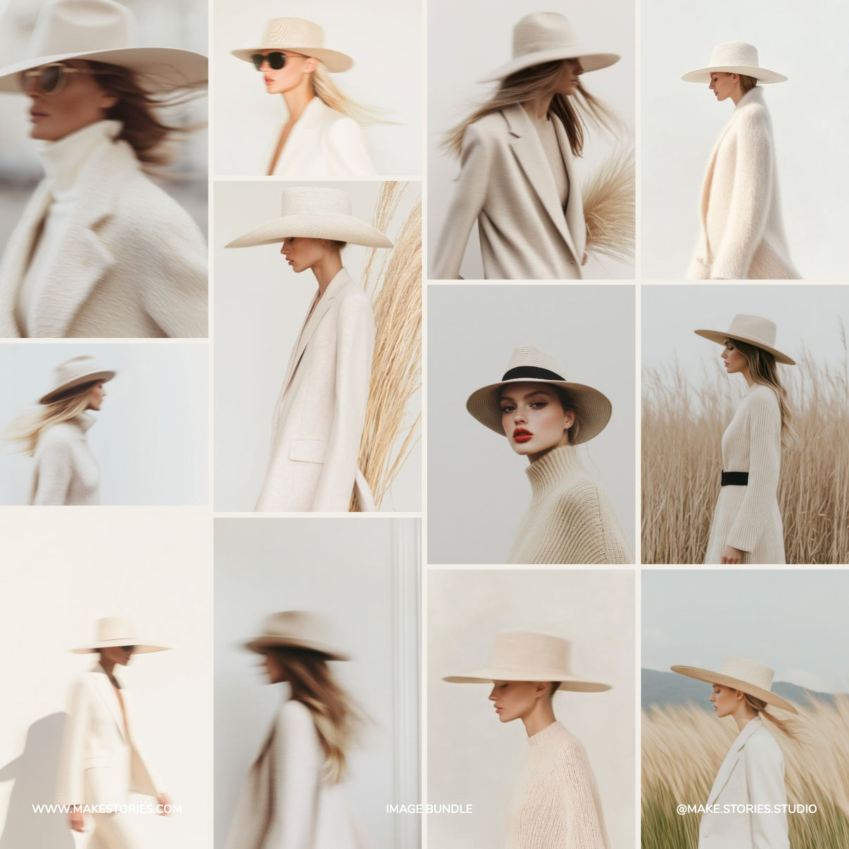 Stylish White Hats – Make Stories