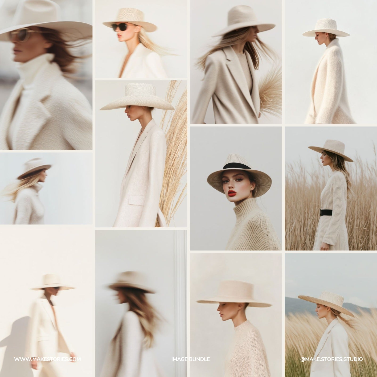 Stylish White Hats – Make Stories